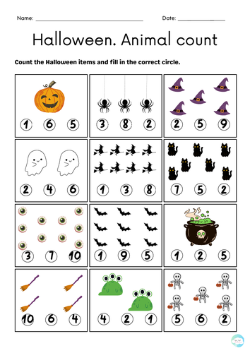 Halloween worksheets