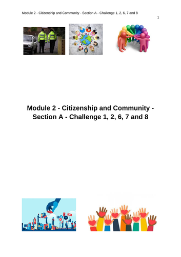 ASDAN Module 2 - Citizenship and Community - Unit of Work | Teaching ...