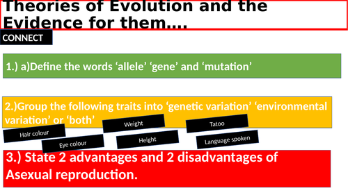 Evolution and evidence - AQA BIOLOGY | Teaching Resources