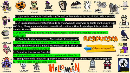 Spanish Halloween Quiz - Quiz in easy target language! | Teaching Resources