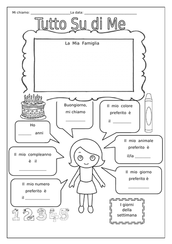ITALIAN - ALL ABOUT ME - TUTTO SU DI ME | Teaching Resources