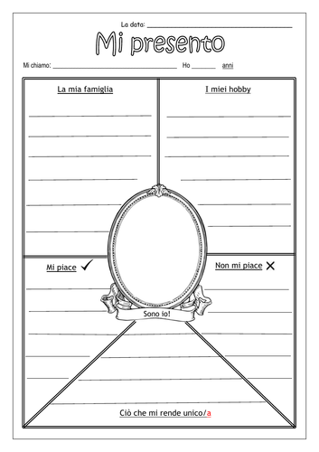 ITALIAN - ALL ABOUT ME - TUTTO SU DI ME | Teaching Resources