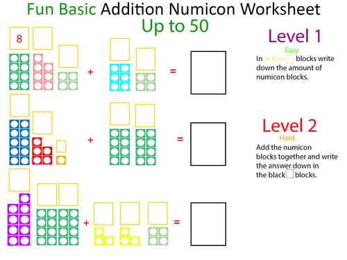 Fun Numicon Addition Workshet | Teaching Resources