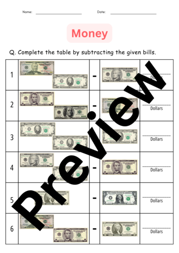 Money Worksheets Counting Coins Activities - Money Word Problems for ...