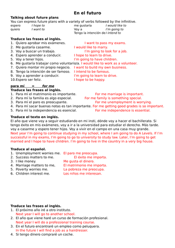 En el futuro KS4 | Teaching Resources