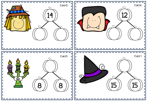 Halloween Maths - Doubles to 30 Task Cards - Maths Center | Teaching ...