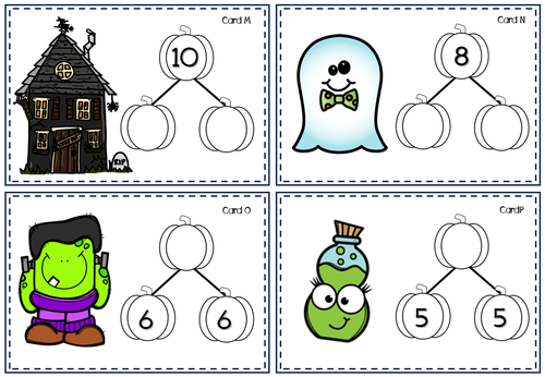 Halloween Maths - Doubles to 30 Task Cards - Maths Center | Teaching ...