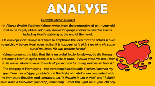 Pigeon English - Lessons 9 and 10 - 'July' | Teaching Resources
