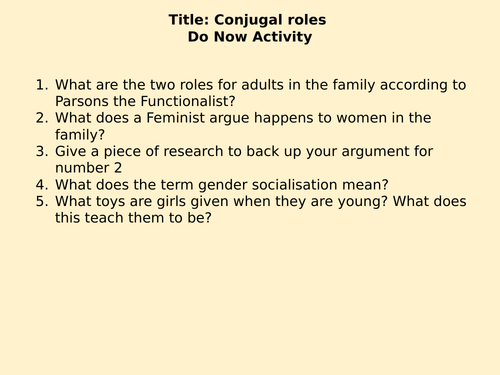 WJEC / Eduqas GCSE Sociology Families full unit | Teaching Resources