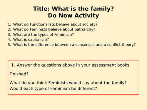 WJEC / Eduqas GCSE Sociology Families full unit | Teaching Resources