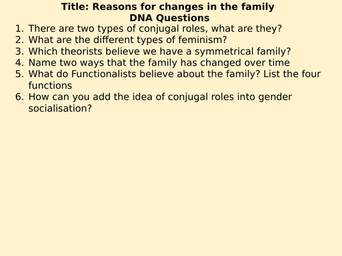 WJEC / Eduqas GCSE Sociology Families full unit | Teaching Resources