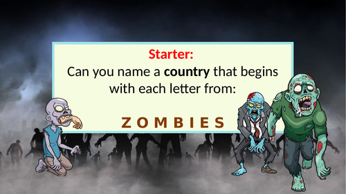 Geography Zombie Apocalypse Escape! KS3 or KS4 Mapping lesson ...
