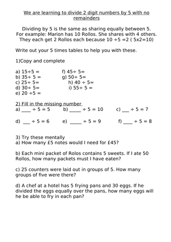 Division using the bus stop method 2-9 remainders and no remainders ...