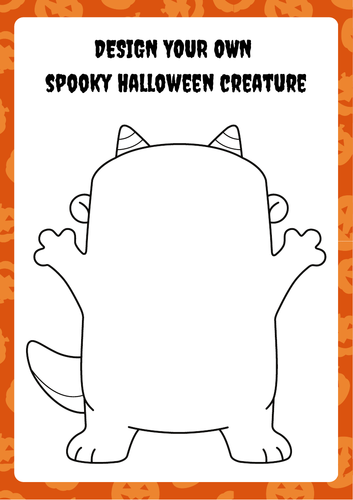 Halloween Design a Monster / Creature Drawing Activity Sheet | Teaching ...