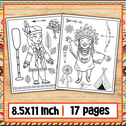Native American heritage month coloring pages | November activities ...