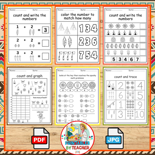 Native American heritage month math worksheets | November activities k ...