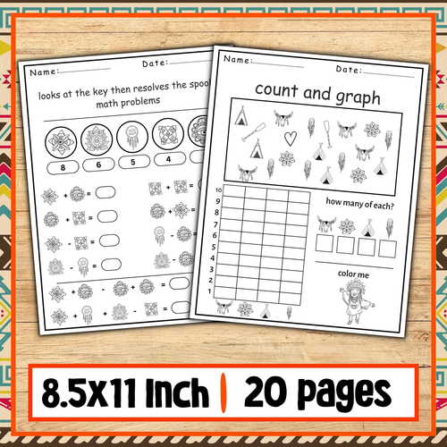 Native American heritage month math worksheets | November activities k ...