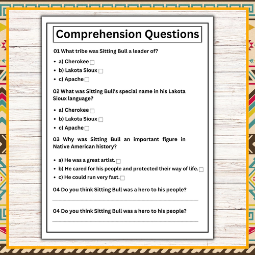 Native American heritage month activities | Sitting Bull reading ...