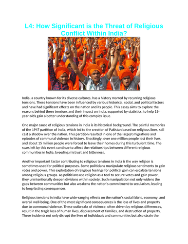 India Religious Conflict | Teaching Resources