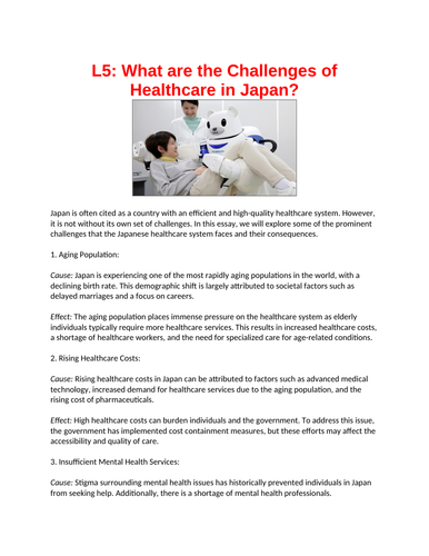 Japan Healthcare | Teaching Resources