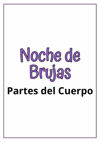 FREEBIE! Halloween Activities in Spanish| Las Partes del Cuerpo | Noche ...