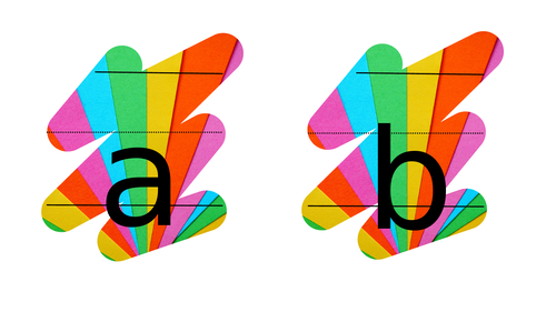 Colourful alphabet bunting display support resource | Teaching Resources