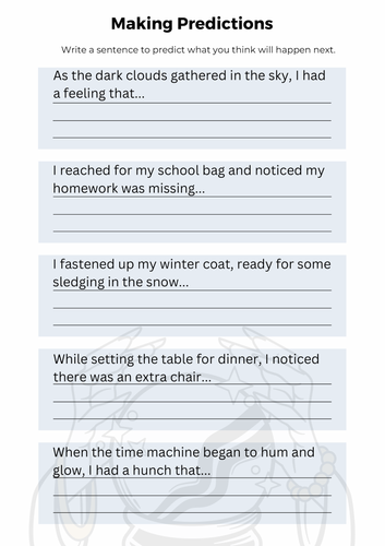 Making Predictions - Finish the Sentences - Predict What Might Happen ...