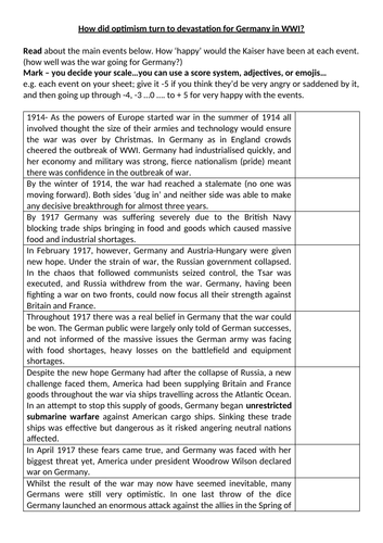 Was the Treaty of Versailles fair? | Teaching Resources