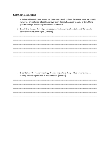Unit 4 Energy supply and effects of exercise on the body | Teaching ...