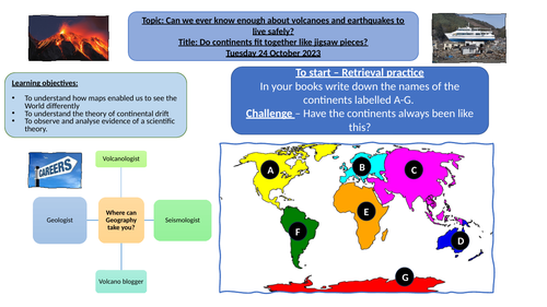 Geography Continental Drift theory lesson - Progress in Geography ...
