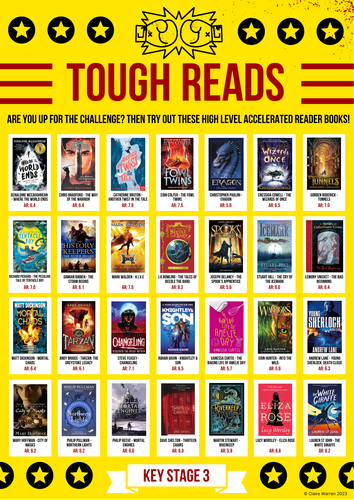 Tough Reads KS3 + 4 High Accelerated Reader Book Recommendations A3 ...