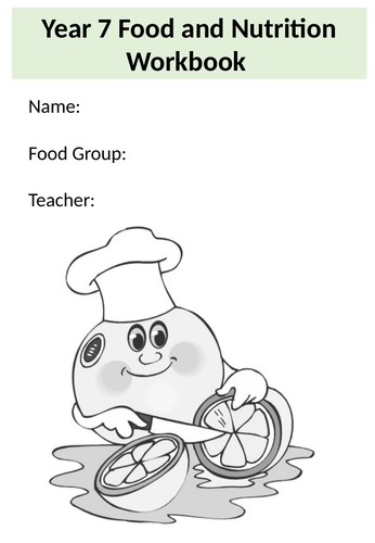 KS3 Food Technology Work Book - YEAR 7 | Teaching Resources