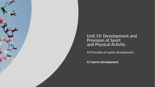 Full Unit 19: Development and Provision of Sport and Physical Activity ...