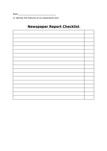 Newspaper Report Unit - Year 4 (Finding the Mermaids Purse - The Water ...