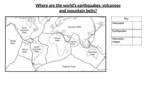 Distribution of earthquakes, volcanoes and mountain belts - Fully ...