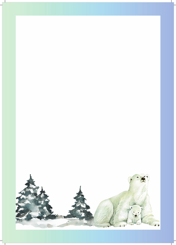 Winter Wonderland writing letters featuring different animals ...
