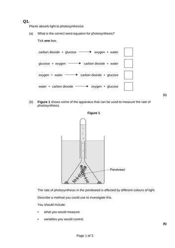 Aqa Trilogy Science Bioenergetics Unit Teaching Resources