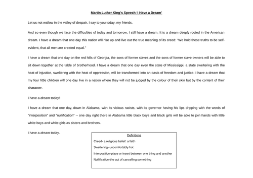 Persuasive Techniques-Of Mice and Men and Martin Luther King | Teaching ...