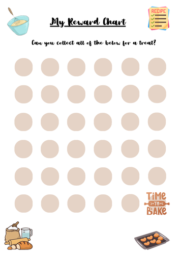 Baking Reward Chart | Teaching Resources