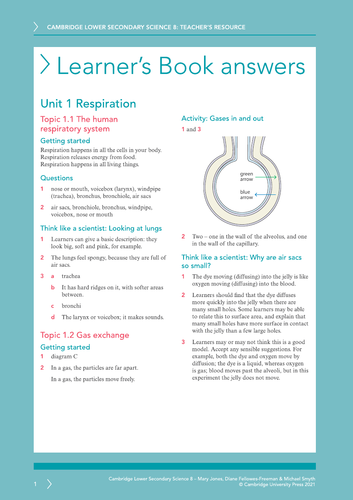 Lower Secondary Science 8 answers | Teaching Resources Lower Secondary Science 8 answers | Teaching Resources
