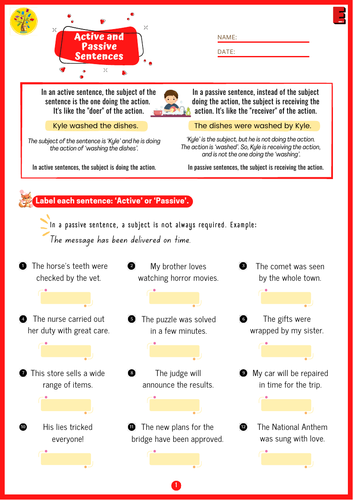 Active and Passive Sentences | Teaching Resources