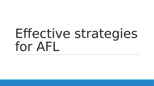AFL ideas (tutorial) | Teaching Resources