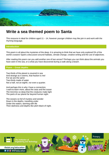 Write a poem to Santa | Teaching Resources