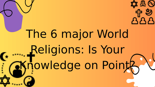 Major World Religions Presentation and PDF for printing | Teaching ...
