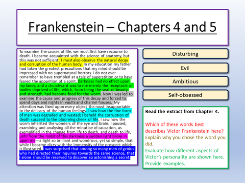 Frankenstein Chapter 4 | Teaching Resources