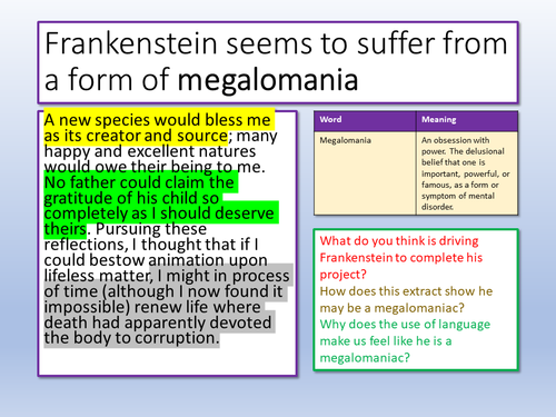 Frankenstein Chapter 4 | Teaching Resources