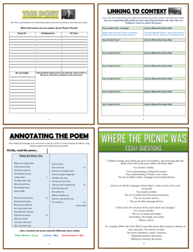 Where the Picnic Was - Comprehension Activities Booklet! | Teaching ...