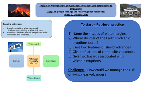 Reducing the risk of living near volcanoes - Fully resourced lesson ...