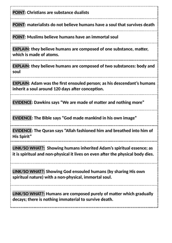 AFTERLIFE. CHRISTIANITY, ISLAM, HUMANISM | Teaching Resources