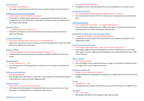 A Merchant of Venice - Analytical Writing | Teaching Resources